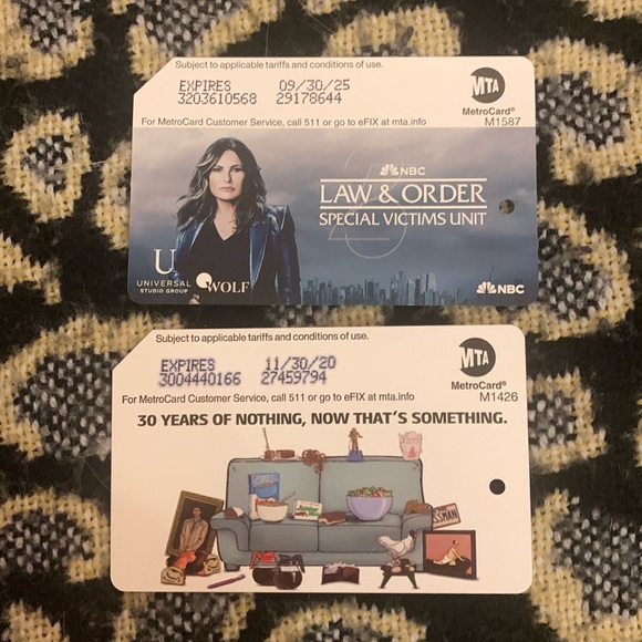 Other | Law Order Metrocard Card Svu Nyc 25th Anniversary New York Mta ...